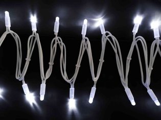 China 230V extendable LED play light string, rubber cable, IP44, CE, RosH, party light string, garland, LED-PLR-100-10M-230V-W supplier